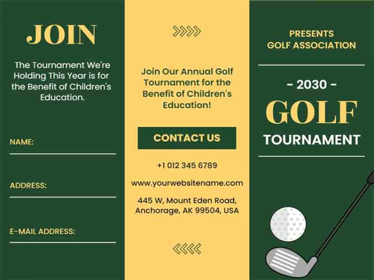 Golf Brochure Templates - Free | Customize | Download