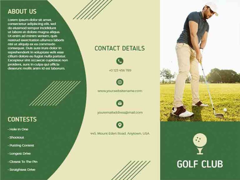 Golf Brochure Templates - Free | Customize | Download