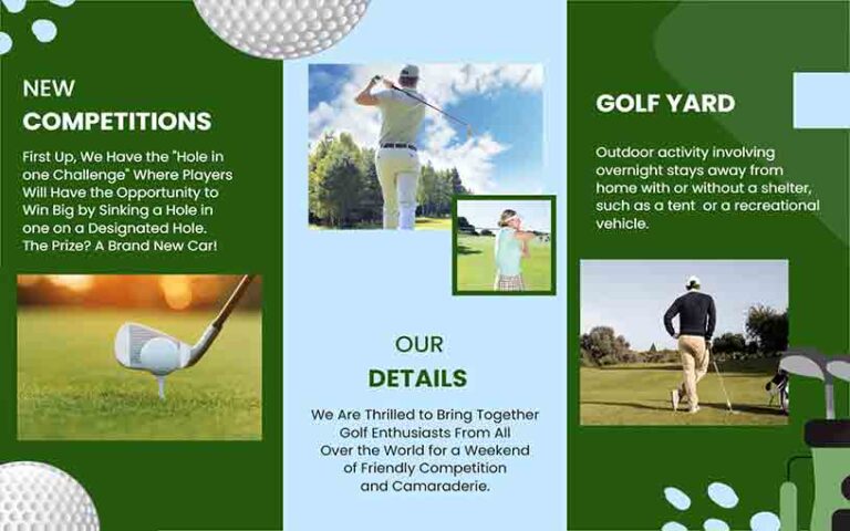 Golf Brochure Templates - Free | Customize | Download