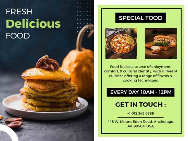 Food Brochure Templates - Free | Printable | Downloadable