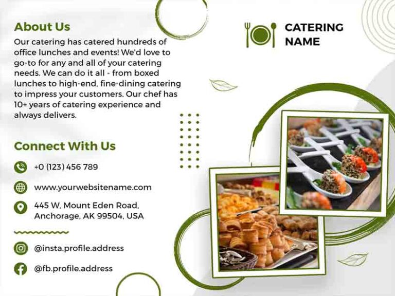 Catering Brochure Templates - Free | Customize | Download