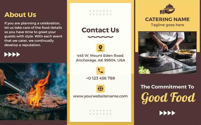 Catering Brochure Templates - Free | Customize | Download