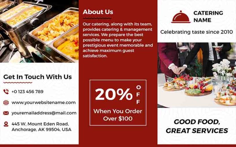 Catering Brochure Templates - Free | Customize | Download