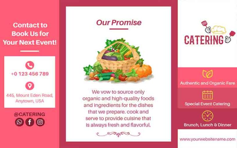 Catering Brochure Templates - Free | Customize | Download