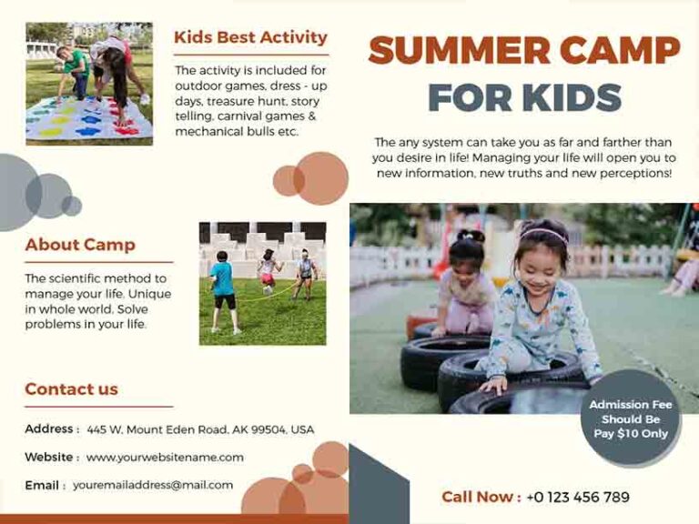 Summer Camp Brochure Templates - Free | Edit | Download