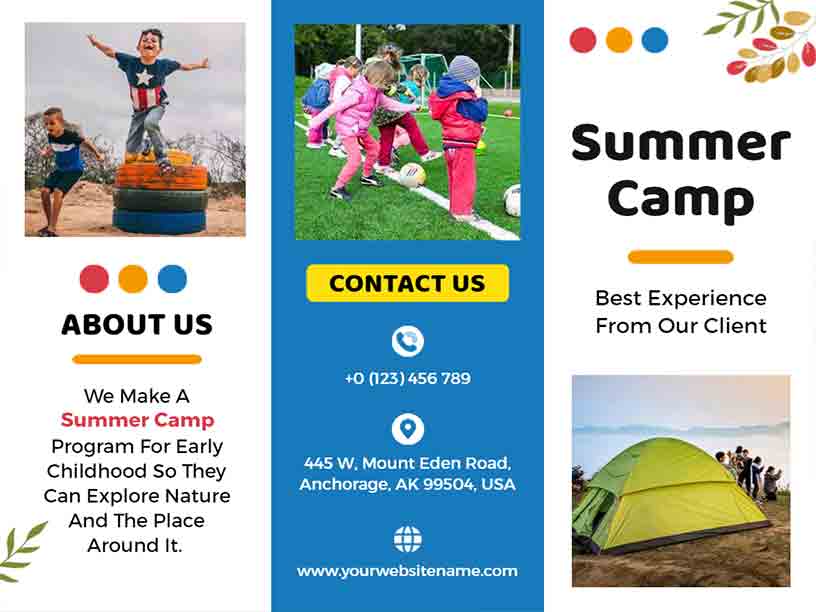 Summer Camp Brochure Templates - Free | Edit | Download