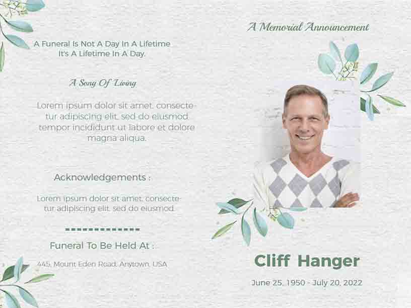 Funeral Brochure Templates - Free | Customize | Download