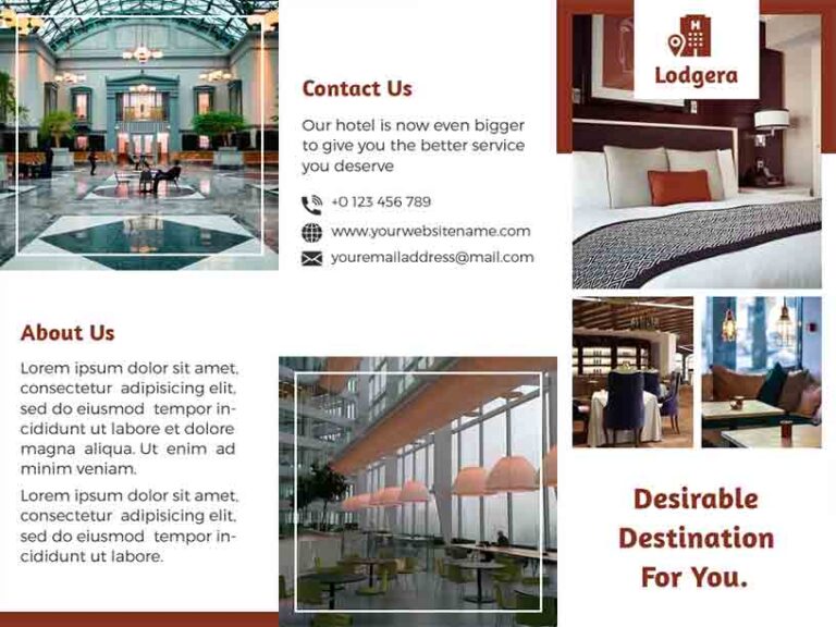 Hotel Brochure Templates - Free | Customize | Download