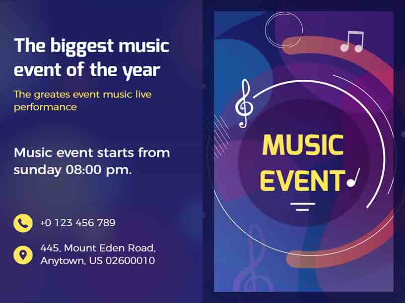 Music Brochure Templates- Free | Customizable | Download