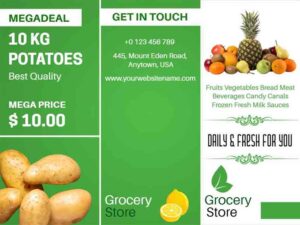 Grocery Brochure Templates - Free | Customize | Download