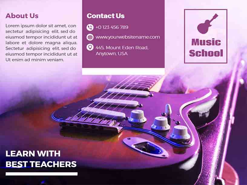 Music Brochure Templates- Free | Customizable | Download