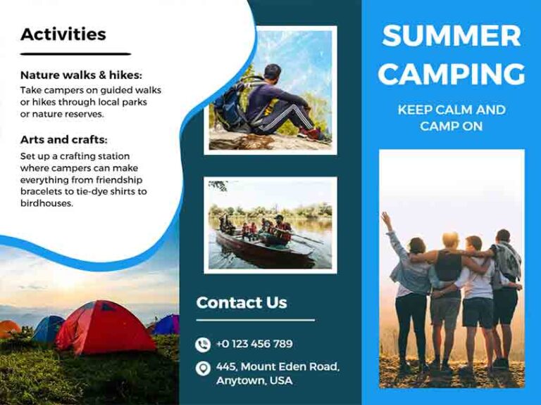 Summer Camp Brochure Templates - Free | Edit | Download