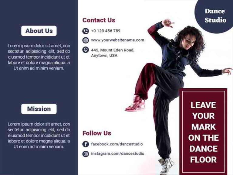 Dance Brochure Templates - Free | Customize | Download