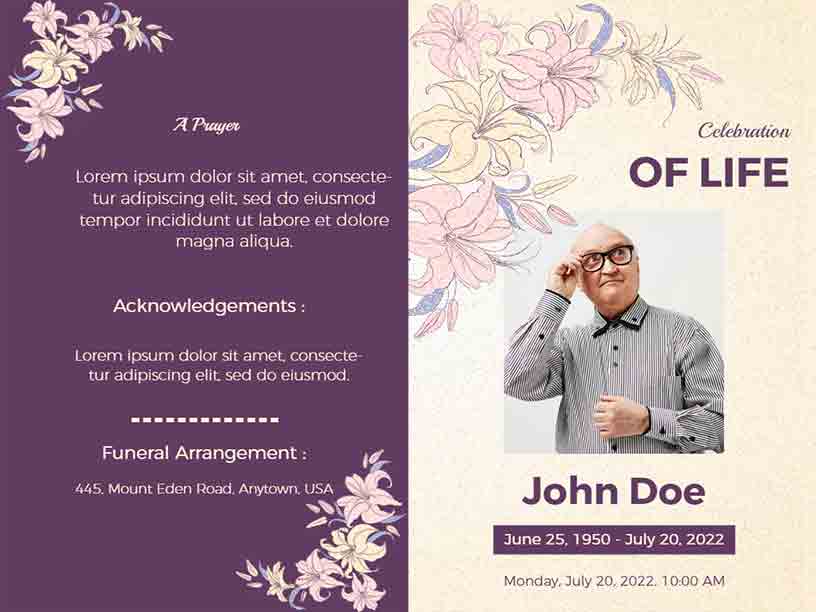 Funeral Brochure Templates - Free | Customize | Download