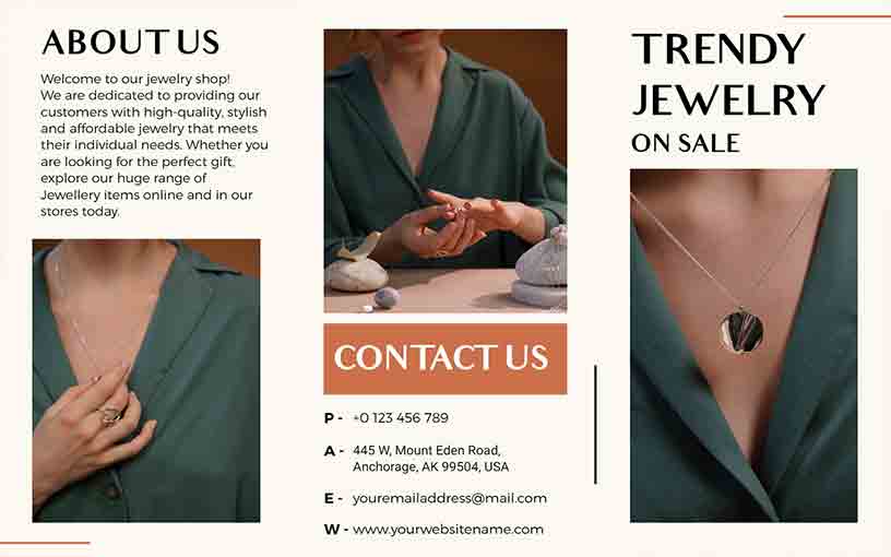 Jewelry Brochure Templates - Free | Customize | Download