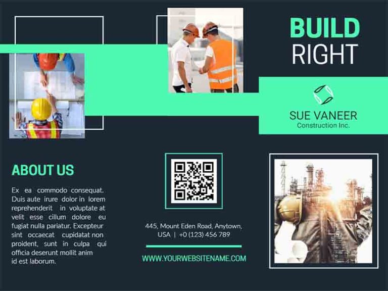 Construction Brochure Templates - Free | Edit | Download