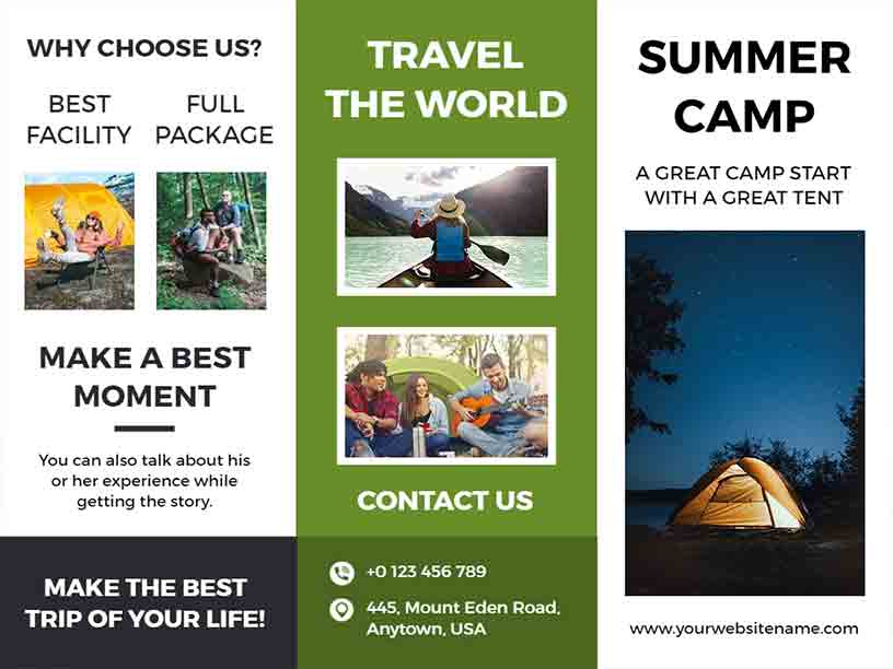Summer Camp Brochure Templates - Free | Edit | Download