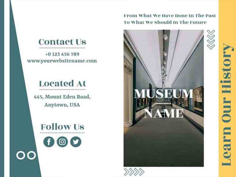 Museum Brochure Templates - Free | Customize | Download